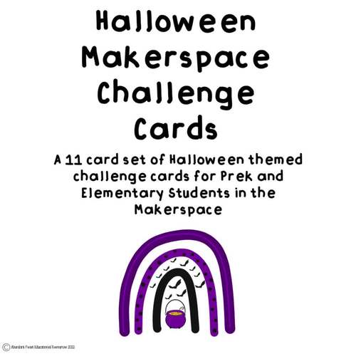 Halloween Makerspace Challenge Cards! STEM Homeschool Morning Basket ...