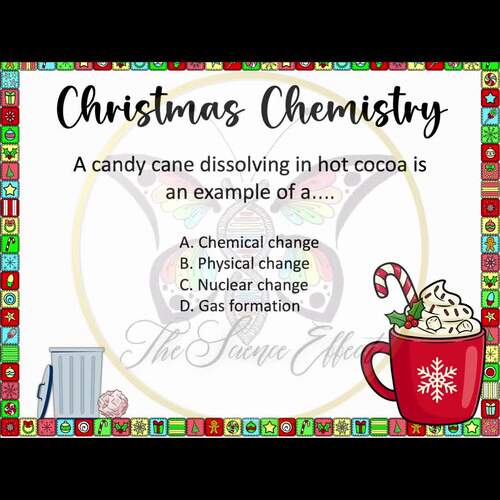 Christmas Science Activity ~ Christmas Chemistry Trashketball Review Game