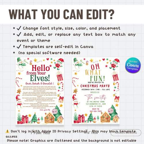 Editable Holiday Elf Letters | Printable Hello & Goodbye Note ...