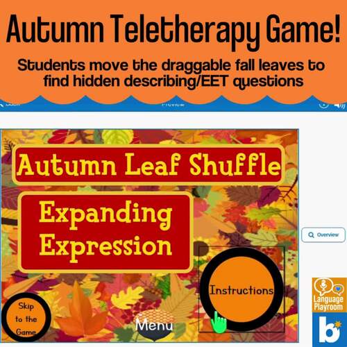 Expanding Expression Autumn Leaf Shuffle BOOM CARDS Speech Game | TPT