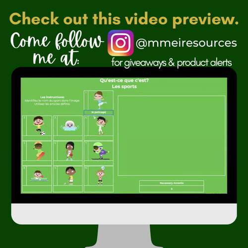 Qu’est-ce que c’est? | Les sports | French Sports Vocabulary | Pixel ...