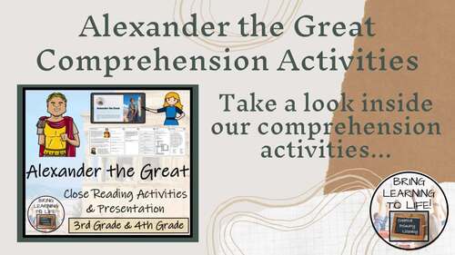 Alexander the Great Close Reading Comprehension Activities | 3rd & 4th ...