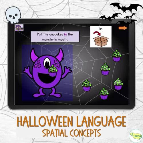 Halloween Spatial Concepts Boom Cards™ In Out On Off Next Between Front ...