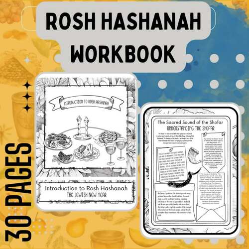 Rosh Hashanah Packet (30 Pages - Full Day of Readings and Activities)