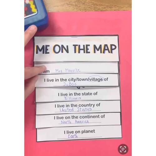 Me on the Map Flip Book Activity - Map Skills | TPT