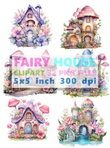 Fairy Tale Houses Clipart by Mrs Wong | TPT