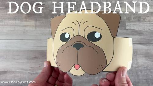 Dog Headband - Farm Animal Paper Hat - Pet Animal Crown - Coloring Activity