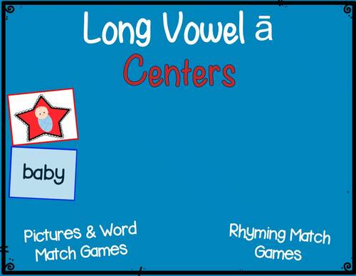 Long Vowel ā Centers & Activities Phonics Practice | TPT