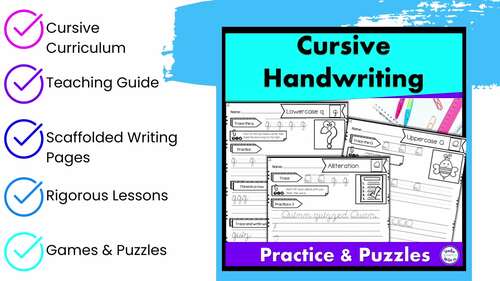 Cursive Handwriting Curriculum Practice Bundle Inspiring Quotes Cursive ...