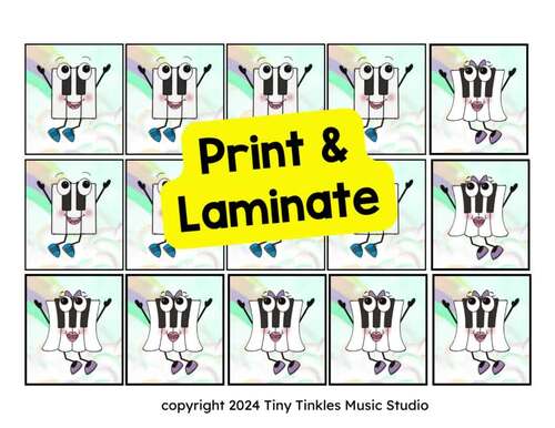 Beginner Preschool Piano Black Key Activity by Tiny Tinkles | TPT