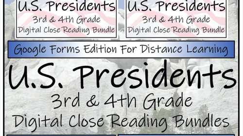 American Presidents Close Reading Mega Bundle Digital & Print | 3rd ...