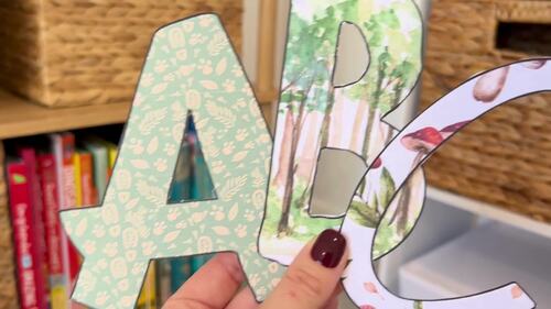 Forest Friends Bulletin Board Letters | Editable Lettering Pack Decor ...