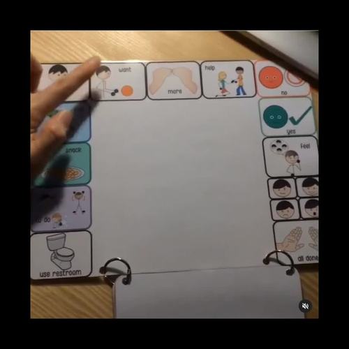 Basic Communication "Flip Board" Request Snacks, Toys, Actions Low Tech AAC