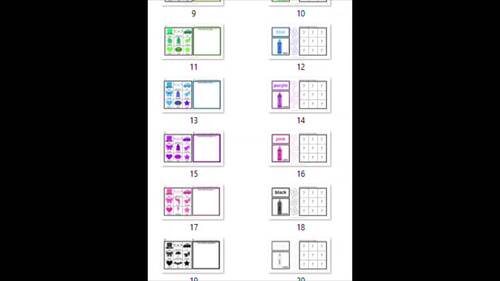 Colour Grid Game and Colour Flashcards by Penny Saving Mum | TPT