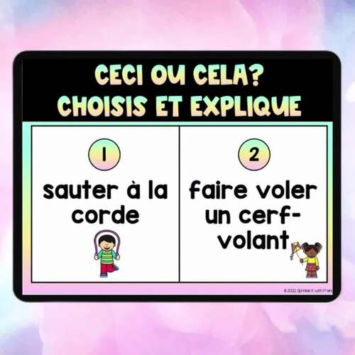 French Spring Oral Communication Activities and Games | TPT