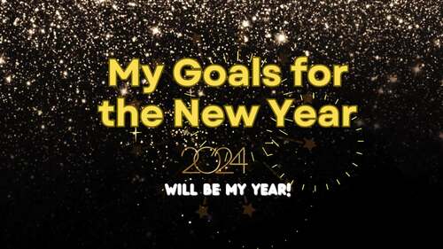 New Year's Goal Setting Slides for Students | SMART Goals & Vision Board