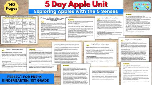 5-Day Apple Unit, Exploring Apples With the 5 Senses, Fall & Apples