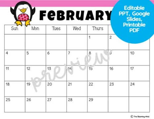 Editable 2025-2026 Classroom Calendar by The Blooming Mind | TPT