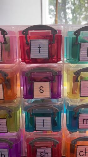 Really Useful Box Labels - Striped Pastel Letter Labels by SpeechBop