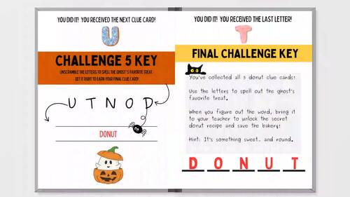 The Haunted Bakery Halloween Escape Room | Printable Escape Room ...