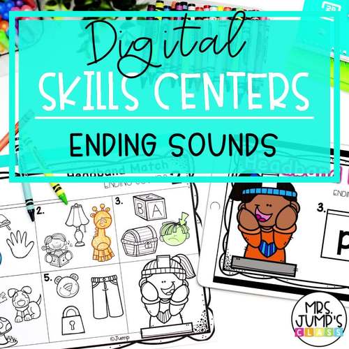 ELA Skill Centers Ending Sounds - Science of Reading - Digital & Print