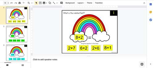 Addition to 10 Commutative Property Task Cards for Distance Learning