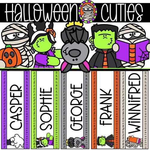 EDITABLE Name Labels | Name Tags for October by moonlight crafter by ...