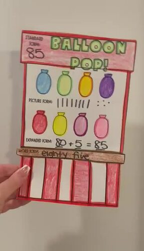 Carnival Math Place Value Craft by The Teaching Diva Corner | TPT