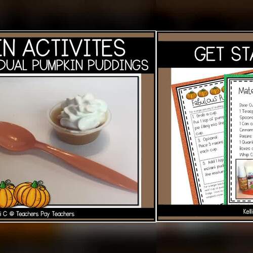 Pumpkin Pudding Recipe for Individual Students Plus Math and Writing ...