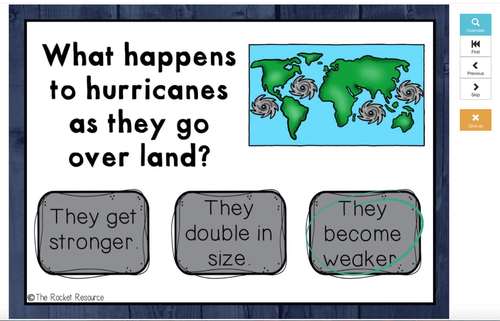 Hurricanes BOOM™ Cards | Distance Learning by The Rocket Resource