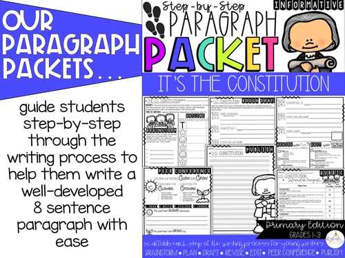 It's the Constitution Paragraph Packet | Informative Paragraph Writing