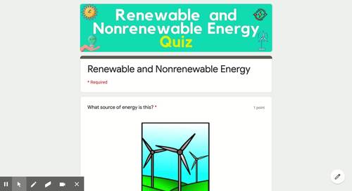 Renewable and Nonrenewable Energy Digital Quiz Assessment Benchmark 4 ...