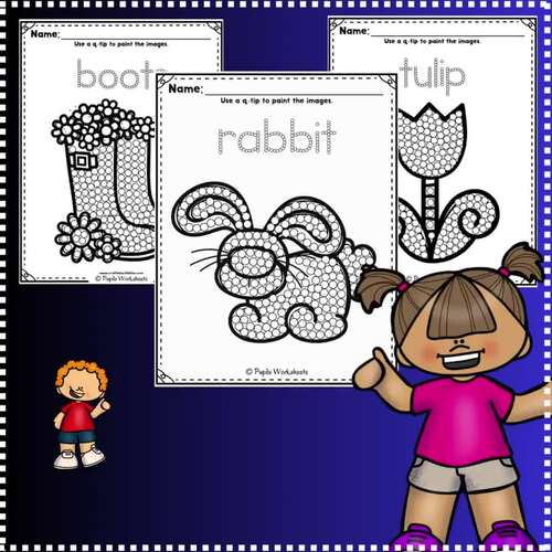 Q-Tip Painting - Spring Season Fine Motor Activity | Spring Craft ...