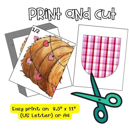 Valentine Highland Cow Bulletin Board Kit | Classroom Door Decor | Editable