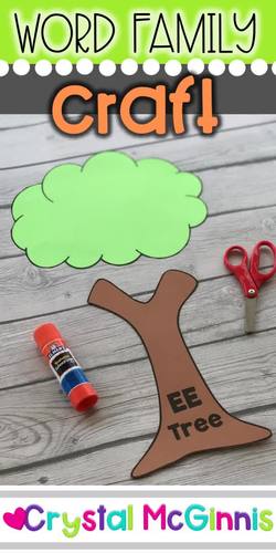EE Tree Craft | Craft for the Vowel Team EE | Word Family Crafts | Reading