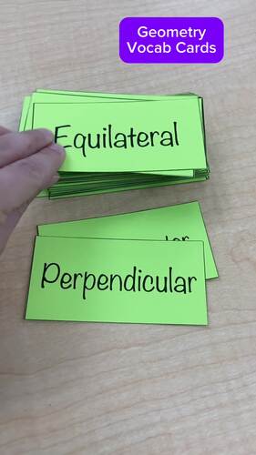 Geometry Vocabulary Guessing Game - Geometry Vocabulary Cards Review