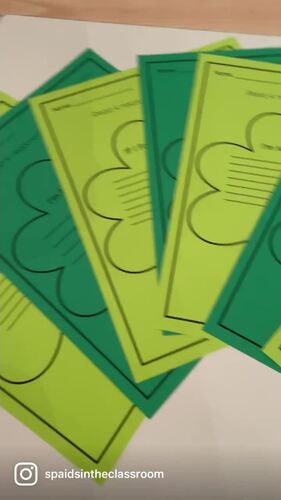 St. Patrick's Day Writing Prompts 3D Shamrock Craft and Activity