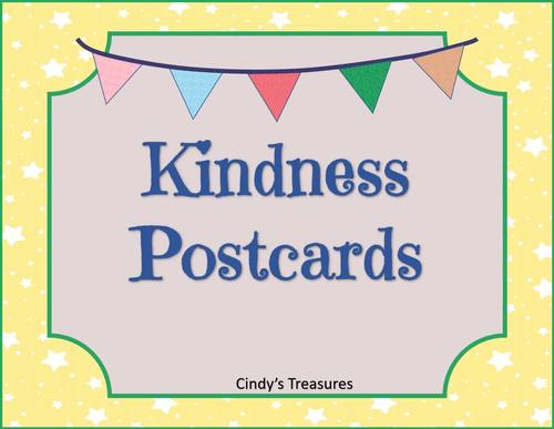 Kindness Postcards by Cindy's Treasures | TPT
