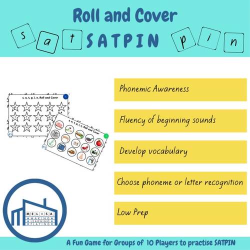 SATPIN Roll and Cover Game - Phonics and Literacy | TPT