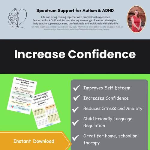 Confidence Self Esteem Builder Autism Helper ADHD Support Therapy ...