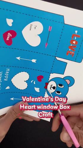Valentine Day Box Craft: Teddy Bear Art Project | February Activities | Art