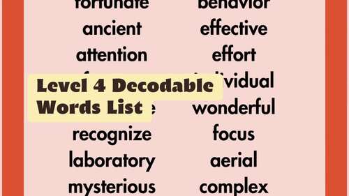 Special Ed | Level 4 Fourth Grade Decoding and Sight Words | Progress ...