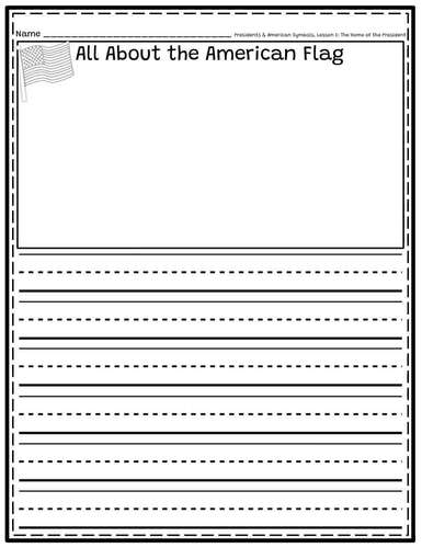 CKLA Kindergarten Knowledge 12 - Presidents & American Symbols Writing ...