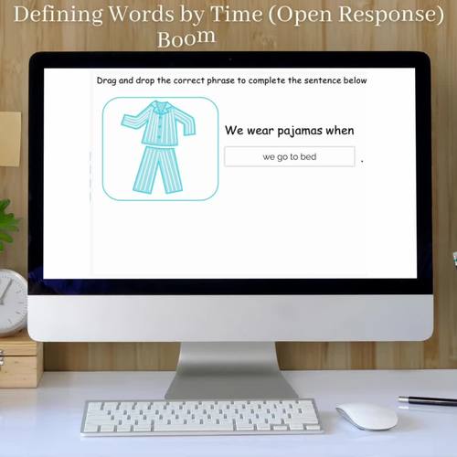 Defining Words by Time - Boom Cards™ Speech Therapy Distance Learning