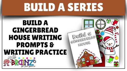 Build a Gingerbread House Christmas Bulletin Board Craft Cut, Color & Paste