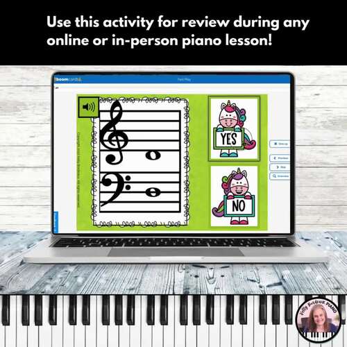 Matching C Position Notes BOOM™ Cards Hands Together Note Reading Activity