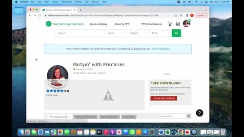 Reading Comprehension Passages: Guided Reading Level F - PDF & Google ...