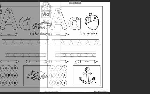 Handwriting Alphabet Tracing Worksheet PreK, Kindergarten, TK, First