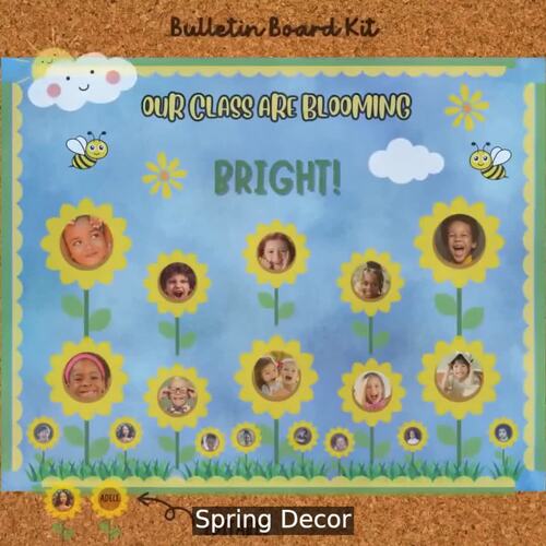 Spring Flower Bulletin Board Kit | In Full Bloom Floral Classroom ...