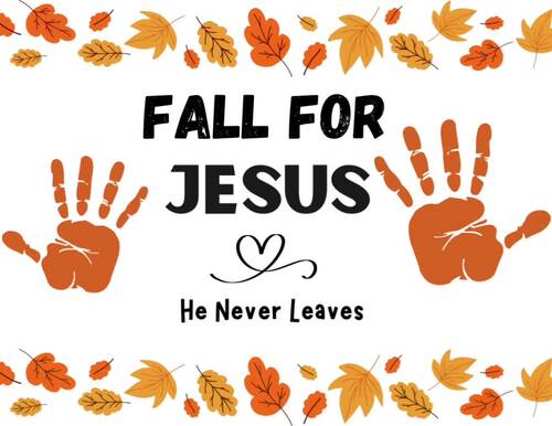 Fall for Jesus Handprint Toddler Craft Christian Fall Kids Craft Sunday ...